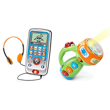 VTech Rock and Bop Music Player, Blue and Spin and Learn Color ...