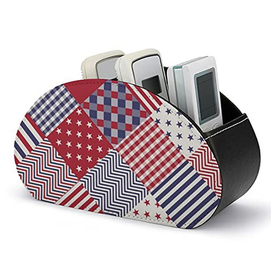 Remote Control Holder with 5 Compartments?USA Americana Diagonal Red ...