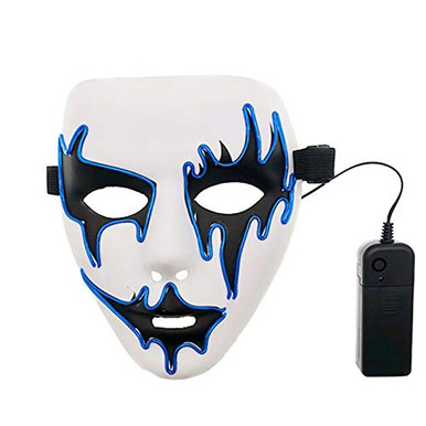 HEWXWX 2020 Halloween LED Mask,8 Colors Light Scary Cosplay LED Costume ...