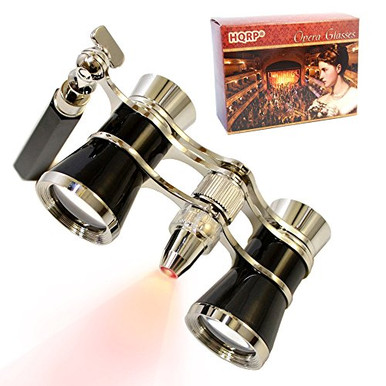 HQRP 3 x 25 Theatre Opera Glasses/Binocular Black w/Crystal Clear Optic ...