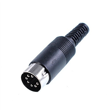 Oiyagai 5pcs 7 Pin DIN Male Plug Connectors with Black Plastic Handle ...