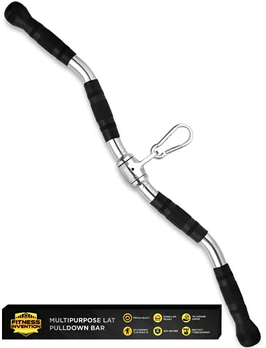 Fitness Invention LAT Pulldown Bar - LAT Bar Attachment 30 Inch - Cable ...