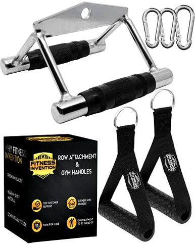 Double D Handle Cable Attachment - V Bar Cable Attachment, 2 Gym ...