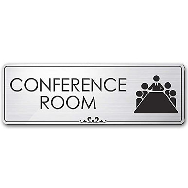 alpdolf Conference Room Sign Office Meeting Sign, 3" x 9", Brushed ...