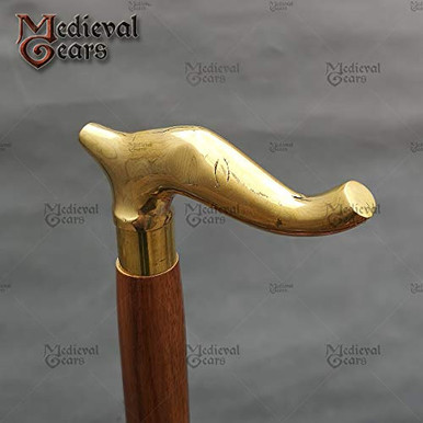 Medieval Gears Brand 36" Handmade Sheesham Wood Walking Cane Stick with ...