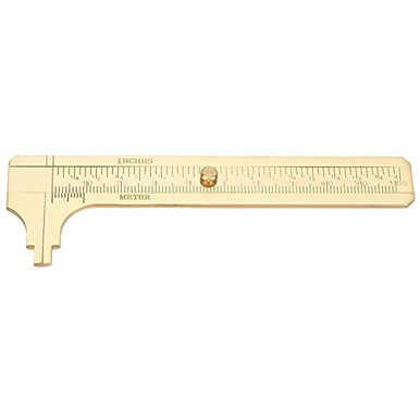 Brass Caliper,Mini Double Scale Vernier Caliper Portable Brass Sliding ...