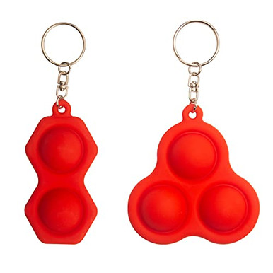 Simple Dimple Toy, Mini Push Pop Bubble Sensory Fidget Toy with Buckle ...
