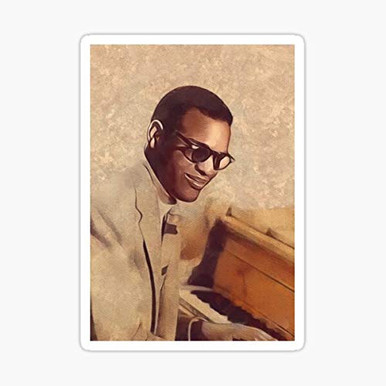Ray Charles, Music Legend Sticker - Sticker Graphic - Auto, Wall ...