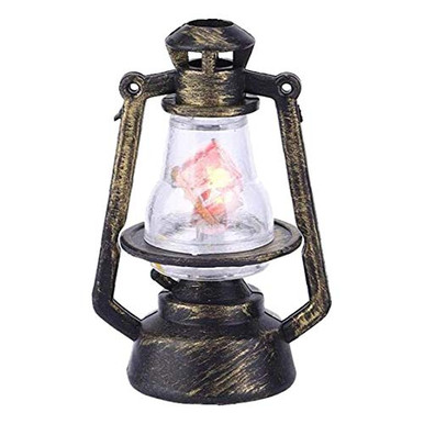 Lantern House Oil lamp Miniature LED Dummy Mini Light Plastic Vintage ...