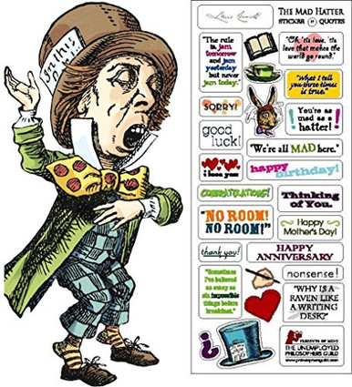 Wonderland Mad Hatter Quotable Notable - Die Cut Silhouette Greeting ...
