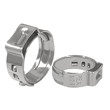 1/2 Inch PEX Cinch Clamps, 304 Stainless Steel Cinch Crimp Rings Pinch ...