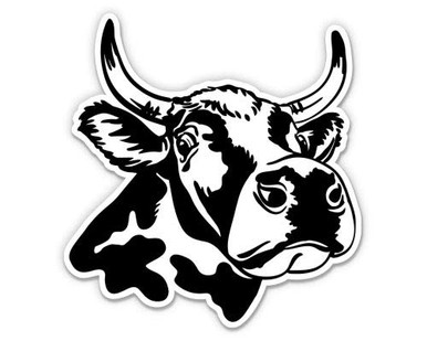GT Graphics Express Cow Country Dairy Farm Moo - 3" Vinyl Sticker - for ...
