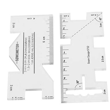 2Pcs Patch?Work Ruler Template Ruler Mini Sewing Quilting Ruler for ...