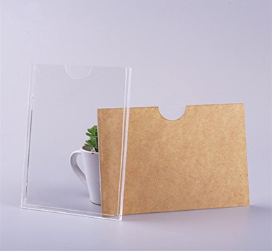 Clear Acrylic Advertising Sign Board Card Holder, Transparent ...