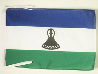 AZ FLAG Lesotho Flag 18'' x 12'' Cords - Mosotho Basotho Small Flags 30 ...