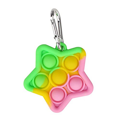 HAOWEN Five-Pointed Star Fidget Toys, Keychain Pendant Pop Bubble Toy ...
