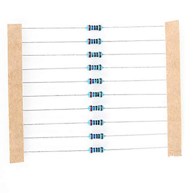 Clear Colored Bands Resistor Automatic Insertion 1/4w Stable 10-1M Ohm ...