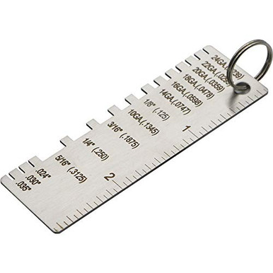 Stainless Steel Weld Inspection Ruler Thickness Gauge Metal Sheet ...