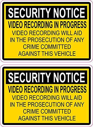 StickerTalk Yellow Video Recording in Progress Vinyl Stickers, 1 Sheet ...