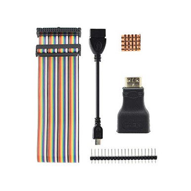 Geekworm for Raspberry Pi Zero/Zero W, 2x20 Pin GPIO Ribbon Cable plus ...