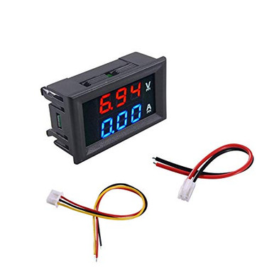 Sipytoph 0.28" LED Digital Voltmeter Ammeter,DC 100V 10A Mini Digital Multimeter Blue Red 2 In 1 ...