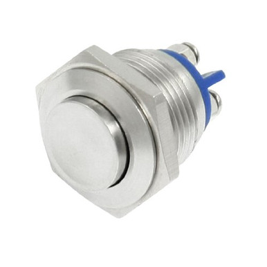 Uxcell a12072100ux0193 16mm High Round Cap Momentary Metal Push Button ...
