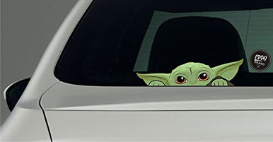 EppoBrand 3X Baby Yoda On Board Peeking Mandalorian JDM Fancy Vinyl ...