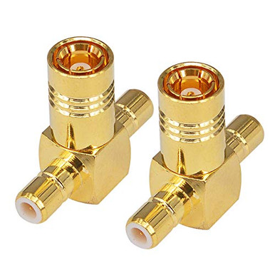2-Pack SMB Female to 2 SMB Male Triple T RF Coax Adapter Connector 3 ...