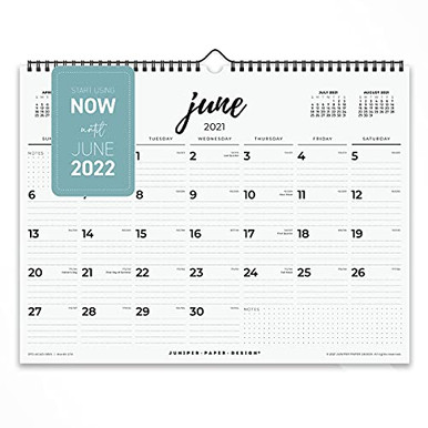 Wall Calendar July 2021 - June 2022 - 2021-2022 Academic Monthly Wall ...