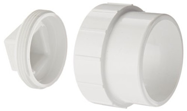 Spears P105X Series PVC DWV Pipe Fitting, Cleanout Adapter with Plug, 3 ...
