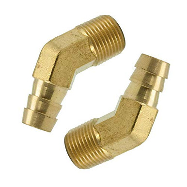 Legines Brass Hose Barb 45 Degree Elbow 1/4" Barbed x 1/8" NPT Male ...