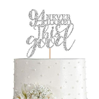 94 Silver Glitter Happy 94th Birthday Cake Topper, Cheers to 94 Years ...