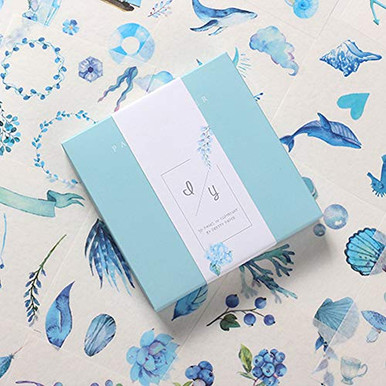 Kawaii Washi Paper Sticker Set -50 Sheets/Box-,Watercolor Scrapbook ...