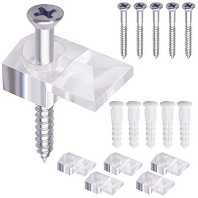 Mirror Panel Clips,20 Pack Plastic Mirror Holder Clips Transparent ...