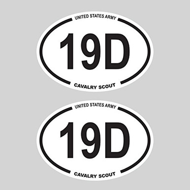 Two Pack United States Army MOS 19D Cavalry Scout Oval Stickers FA ...