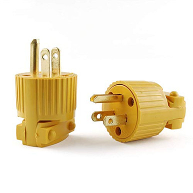 E-outstanding 125V 15A Straight Blade 3-Prong Male Plug Extension Cord ...