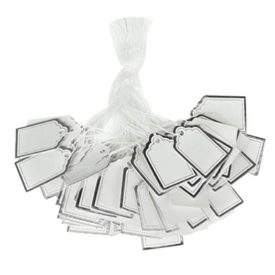 TOPBATHY 500pcs White Tags,Marking Tags with String,Writable Display ...