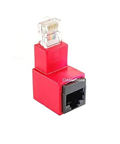 CablesOnline Cat5e/Cat6 RJ45 Ethernet Male/Female Right Angle Adapter ...