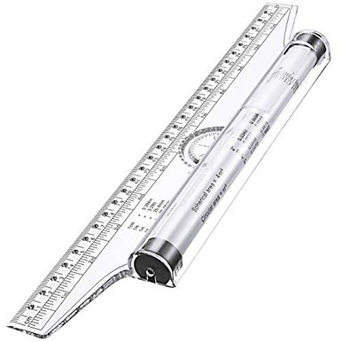 Plastic Measuring Rolling Ruler, Drawing Roller Ruler, Parallel Ruler ...