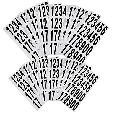 20 Sheets Black Mailbox Numbers Stickers Waterproof Numbers Self ...