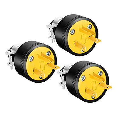 STARELO Electrical Replacement Plug Extension Cord End Black Shell 250V ...