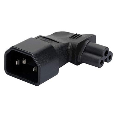 Tekit C14 to C5 Power Plug,IEC 320 C14 Male to Right Angled C5 Female ...