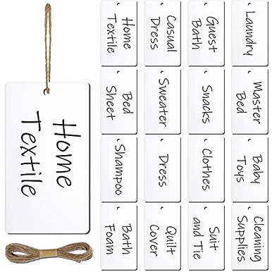 16 Pieces Acrylic Basket Tags Acrylic Organizer Hanging Labels for ...