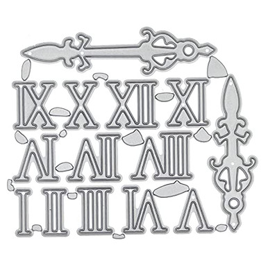 Roman Numerals Numbers Metal Cutting Dies Cut Die Mold Decoration ...