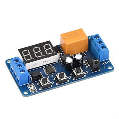 LANTRO JS - Timer Relay Module, DC 3V-7V Digital LED Display Adjustable Cycle Timer Control ...