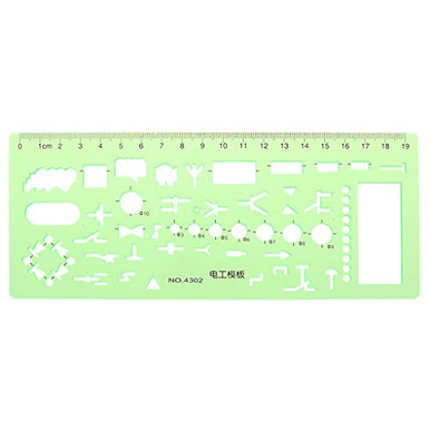 Guilin Template Ruler Plastic Geometric Template Ruler Stencil ...