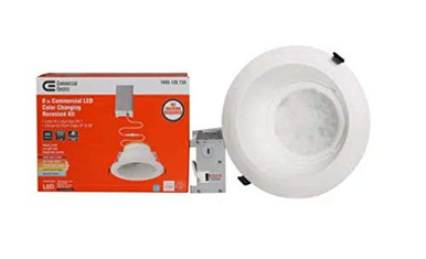 8 in. Color Temperature Selectable New Construction or Remodel Canless ...