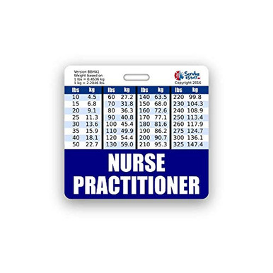 Nurse Practitioner Badge Buddy Horizontal w/Height and Weight ...