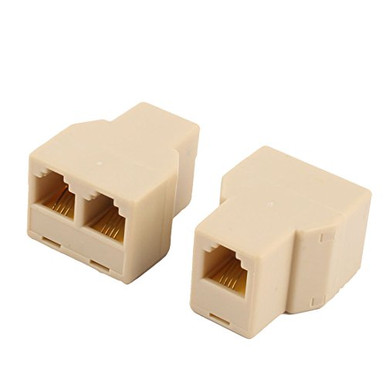 uxcell RJ11 6P4C Female to Dual Female Phone Jack Splitter Adapter 2pcs ...