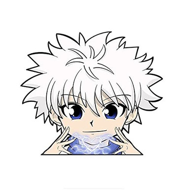 Peeker Cute Killua Zoldyck Peeking Anime Car Sticker Vinyl Stickers ...